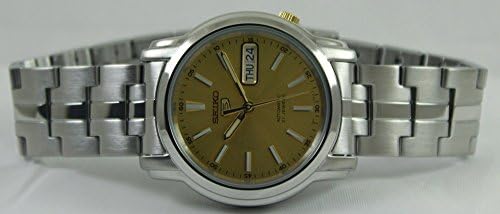 Amazon.com: Seiko Automatic Champagne Dial Stainless Steel Mens Watch ...