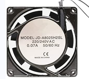 Amazon.com: JD-A8025H2SL 220V 0.07A 8025 Cooling Fan 80X80X25mm ...