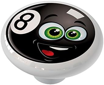 Gotham Decor Happy Eight Ball Ceramic Drawer Knob - Amazon.com