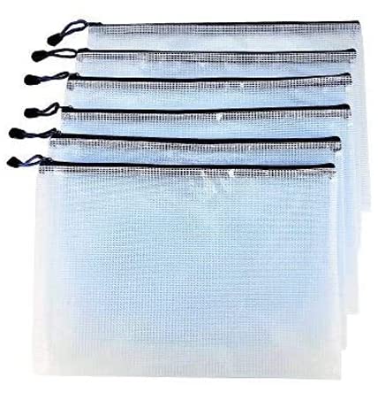 Plastic Mesh Zip Document Waterproof Zipper File Bags Storage Pouch ...