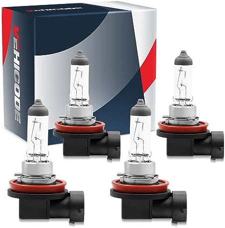 Amazon.com: VEHICODE H11 Halogen Headlight Bulbs High and Low Beam Fog ...