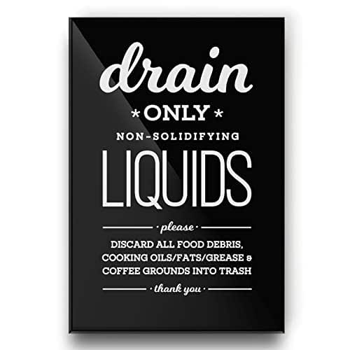 Amazon.com: 4x6 Inch Drain Only Non-Solidifying Liquids Designer Sign ...