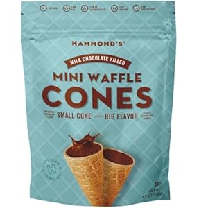 Amazon.com: Hammond's Candies Milk Chocolate Filled Mini Waffle Cones ...