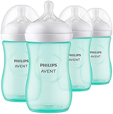 PHILIPS AVENT Natural Baby Bottle with Natural Response, Teal, 9oz, 4pk ...
