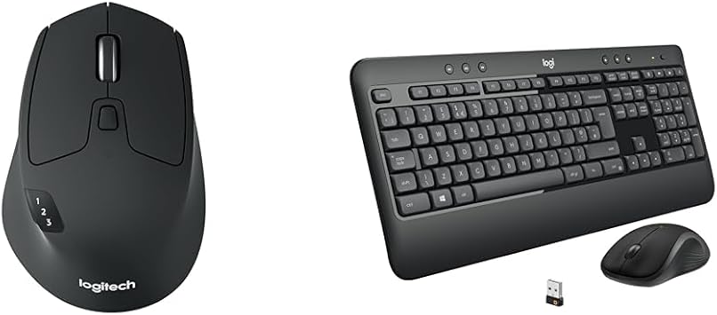 Logitech M720 Triathlon Multi-Device Wireless Mouse, Bluetooth, USB ...