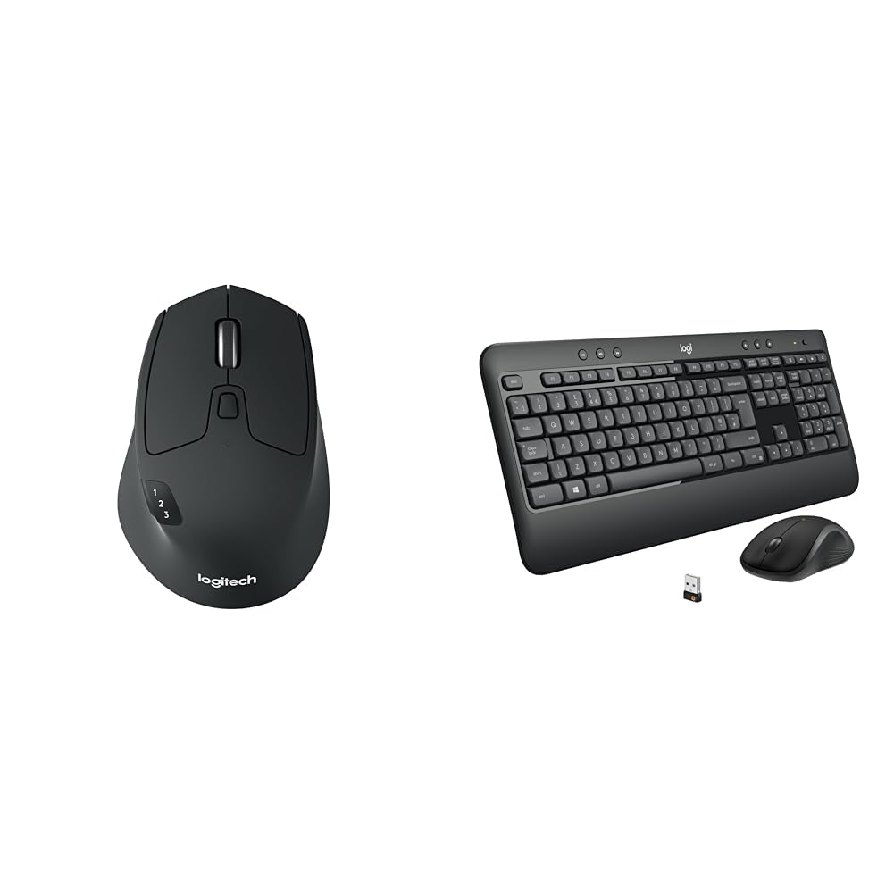 Logitech M720 Triathlon Multi-Device Wireless Mouse, Bluetooth, USB ...