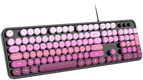 Amazon.com: Dliter Wired Keyboard, 104 Keys Full Size Typewriter ...
