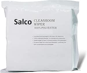 Salco Clean Room Cloth Wiper Double Knit Polyester Cleanroom Wipes Lint ...