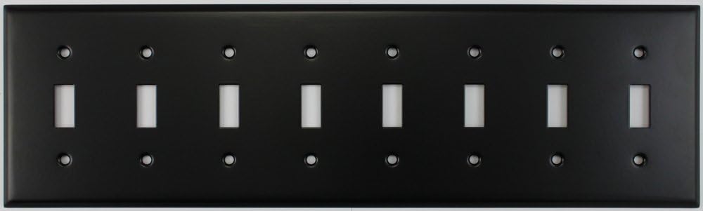 Stamped Steel Black 8 Gang Toggle Switch Plate 8 GANG - Amazon.com