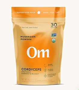 Amazon.com: Om Mushrooms Organic Cordyceps Mushroom Powder, Gluten Free, Non GMO, 2.1 Ounces ...