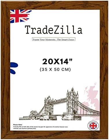 TradeZilla Elegant 35x50 cm Poster Frame- MDF Solid Wood with Clear ...