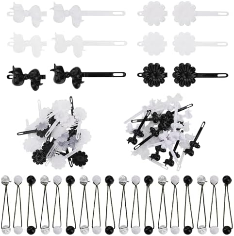 Amazon.com : Yolev 72 Pieces Self Hinge Plastic Hair Barrettes for ...