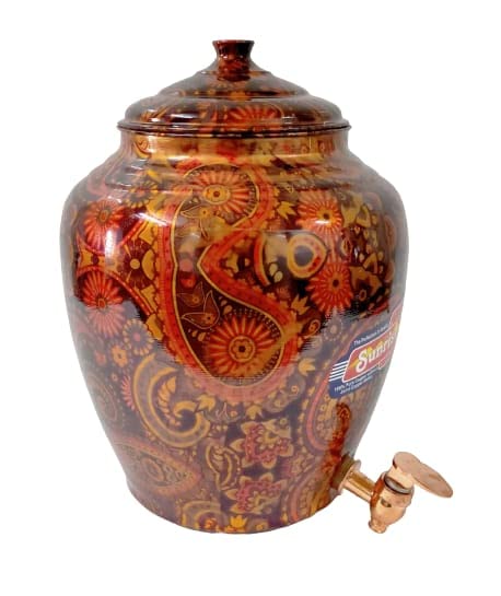 copper matka 10 litres | copper water dispenser 10 litre | copper water ...