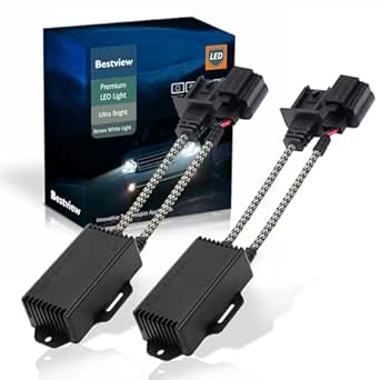 Amazon.com: Bestview H13 9008 LED Canbus Decoder Kits Anti Flicker ...
