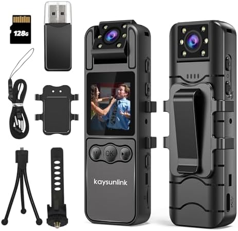 Amazon.com : BOBLOV W4 2K Mini Body Camera, Wearable 64GB Camera with ...
