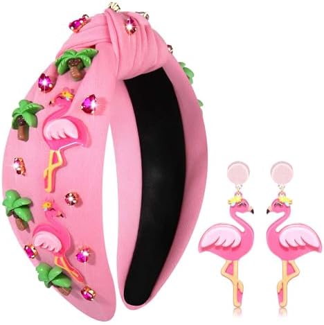 Amazon.com : mokkia Flamingo Headband, Women Summer Beach Headband ...