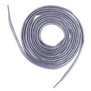 Silver GLITTER SHOELACE FLAT SHOE LACE STRING FOR SNEAKER BOOTS STRING ...