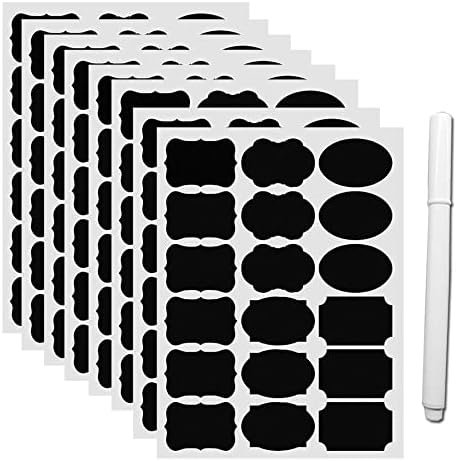 Hianjoo 14 Pieces 218 Chalkboard Labels, with 2 Permanent Marker 2 ...