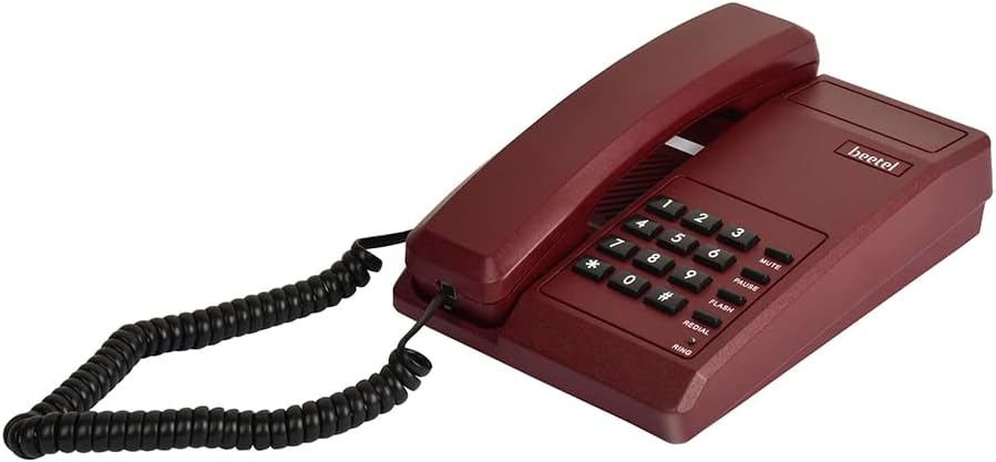 Beetel B11 Corded Landline Phone, Ringer Volume Control, LED for Ring ...