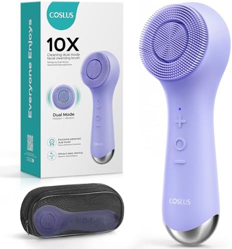 Amazon.com: COSLUS Face Scrubber Facial Cleansing Brush: 2 in 1 Spin ...