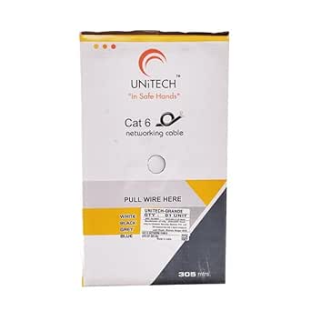 unitech Cat 6 Ethernet Cable, High Speed Cat6 RJ45 Network Ethernet PVC ...