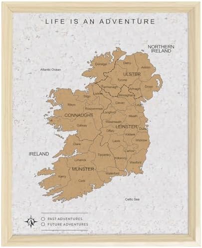 Splosh Travel Map - Large World Map Pin Board in White, Wooden Frame ...