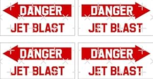 Amazon.com: DANGER JET BLAST Aircraft Helicopter USAF 2" (50mm) Vinyl ...