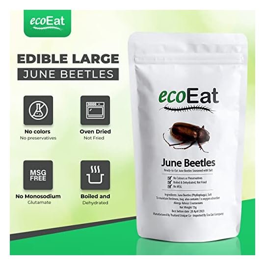 ecoEat Edible Insects Large June Beetles - 15g Bag - Edible Snack Gift ...