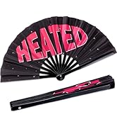 Amazon.com: Qyeahkj Large Folding Concert Rave Hand Fan, Heated ...