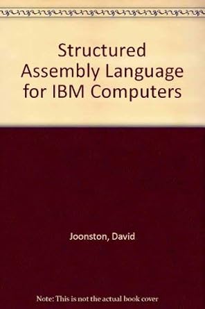 Structured Assembly Language for IBM Computers: 9780882841724: Computer ...