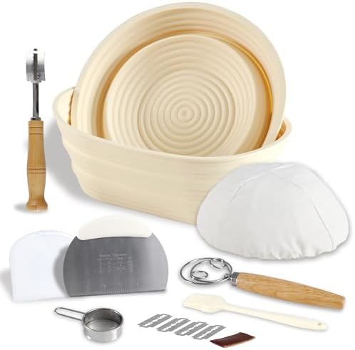 Amazon.com: Banneton Bread Proofing Basket Set - A Complete Kit ...