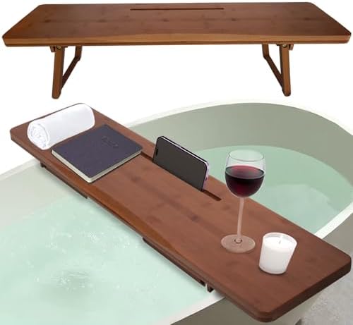 Amazon.com: Versatile Bathtub Caddy and Breakfast Tray with Adjustable ...