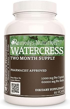 Amazon.com: Remedy's nutrition Watercress | 1,000 mg, 60 Vegan Capsules ...