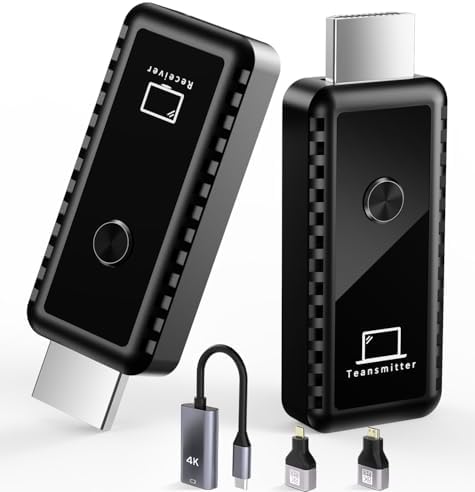 Amazon.com: Wireless HDMI Transmitter and Receiver 4K, FAIRBEE Wireless ...