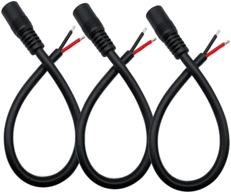 Amazon.com : 0.8FT DC Pigtail Cable 5.5mmx2.1mm Female 12V/24V Barrel ...