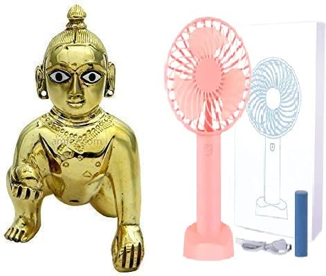 Buy Hand fan for Ladoo Gopal, usb rechargable, mini hand fan, portable ...
