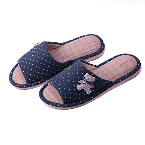 Open Toe Cute House Slippers for Women Indoor Women`s Slip-on Slide ...