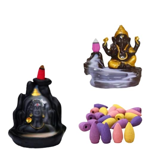 Lord Shiva & Ganesh 101 Cones Free with This Combo Pack of 2 : Amazon ...