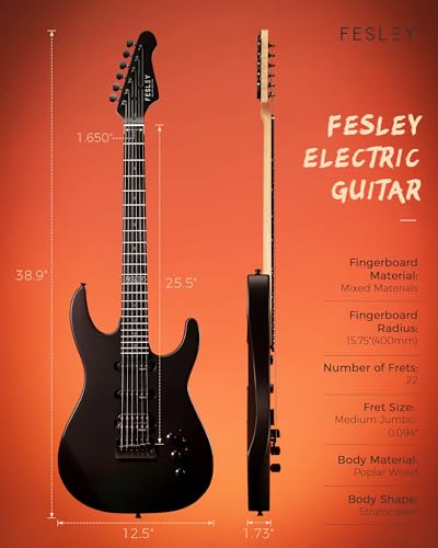 Snapklik.com : Fesley 39 Inch Electric Guitar, Electric Guitar Kit HSS ...