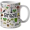 Amazon.com: Lotacy Brazil Symbols Colorful Coffee Mug, Ceramic 11 oz ...