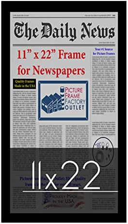 Amazon.com - (1) - 11x22 Newspaper Picture Frame - 1.25" Flat Black ...