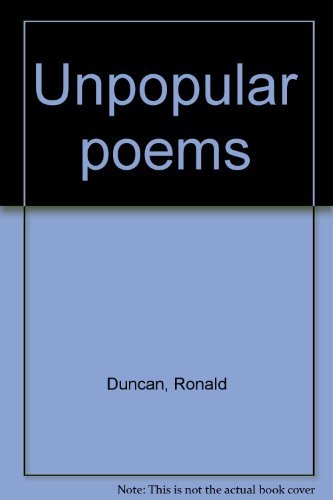 Unpopular poems,: Duncan, Ronald Frederick Henry: 9780246985606: Amazon ...