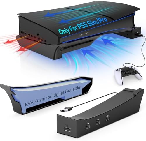 Amazon.com: Gorixer Horizontal Stand Accessories for PS5 Slim Console ...