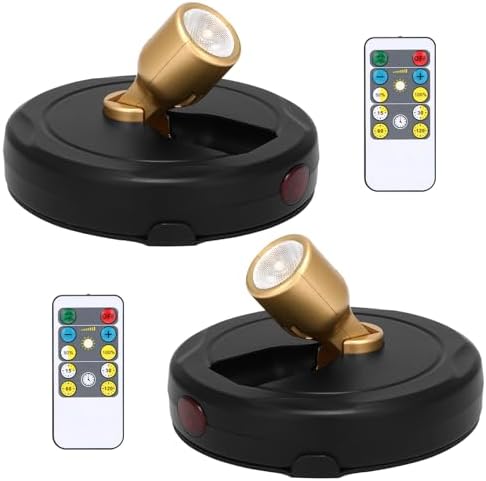 KANESIKI Wireless Spotlight Battery Operated, LED Display Puck Lights ...