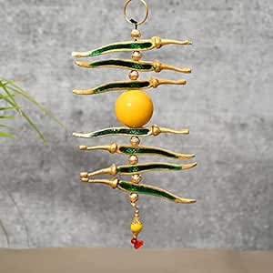 Buy Craft Junction Metal Door Hanging Nimbu Mirchi Buri Nazar Battu, Good Luck Charm Protection ...