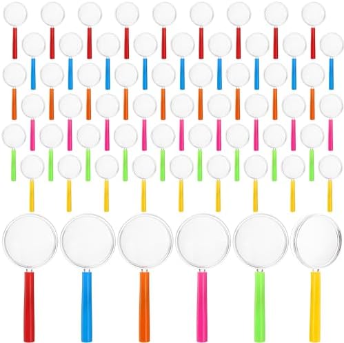 Amazon.com: 24 Pack Hand Lens 10X Plastic Magnifier Mini Hand-held ...