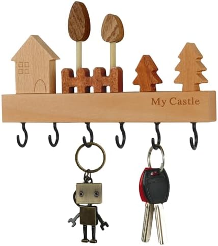 Amazon.com: Meyerascal Key Holder for Wall, 6 Hooks Key Holder Wall ...