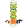KitchenCraft Healthy Eating BPA-Free Stackable Lunch Box Snack Pots, 5. ...