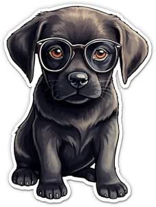 Amazon.com: Black Labrador Stickers - 2 Pack - Waterproof Vinyl for Car ...