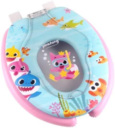 Baby Shark Pink Fong Toilet Seat With Built-In Baby/Kids Potty Training ...